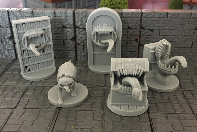 Mimics 28mm D&D Chest Door Bookshelf Barrel and - Etsy