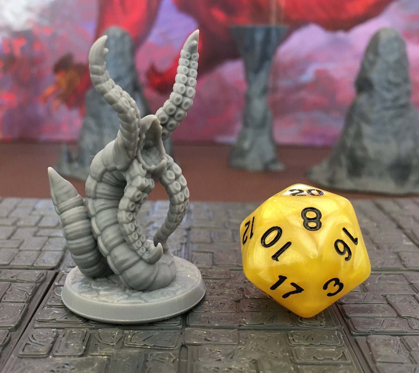 Grick | 28mm (D&D) | Cave Monster Miniature | Tabletop RPG - Etsy