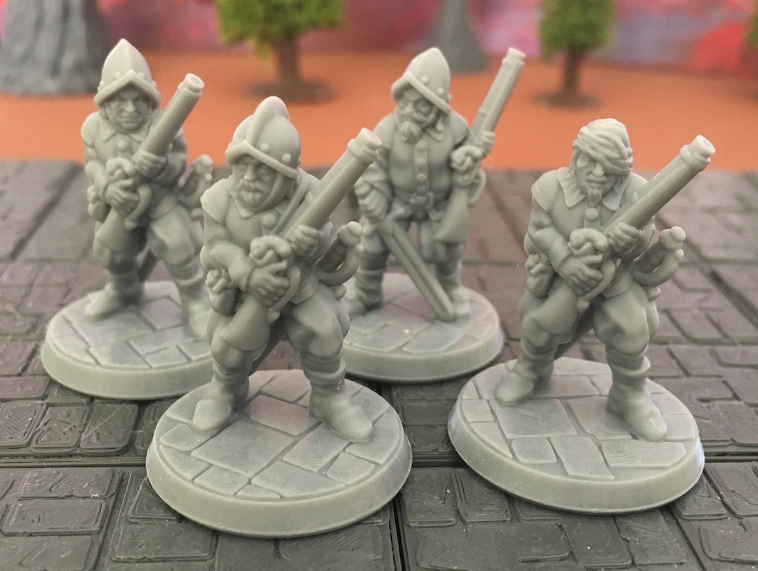 Musket Men | 28mm (D&D) Renaissance Soldiers | Tabletop RPG - Etsy