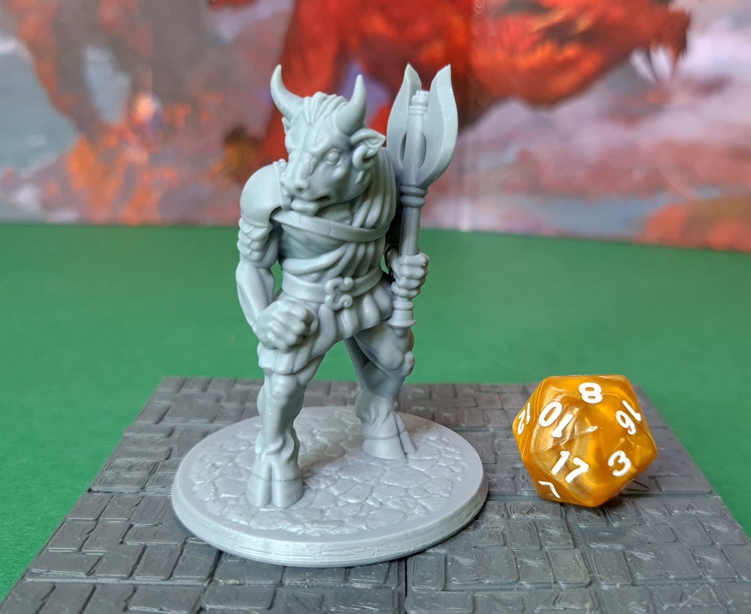 Large Minotaur 28mm D&D Classic Monster Miniatures Tabletop RPG - Etsy