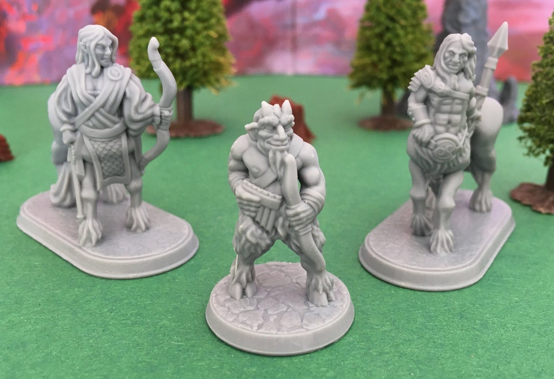 Centaurs and Satyr | 28mm (D&D) | Feywild Creature Miniatures ...
