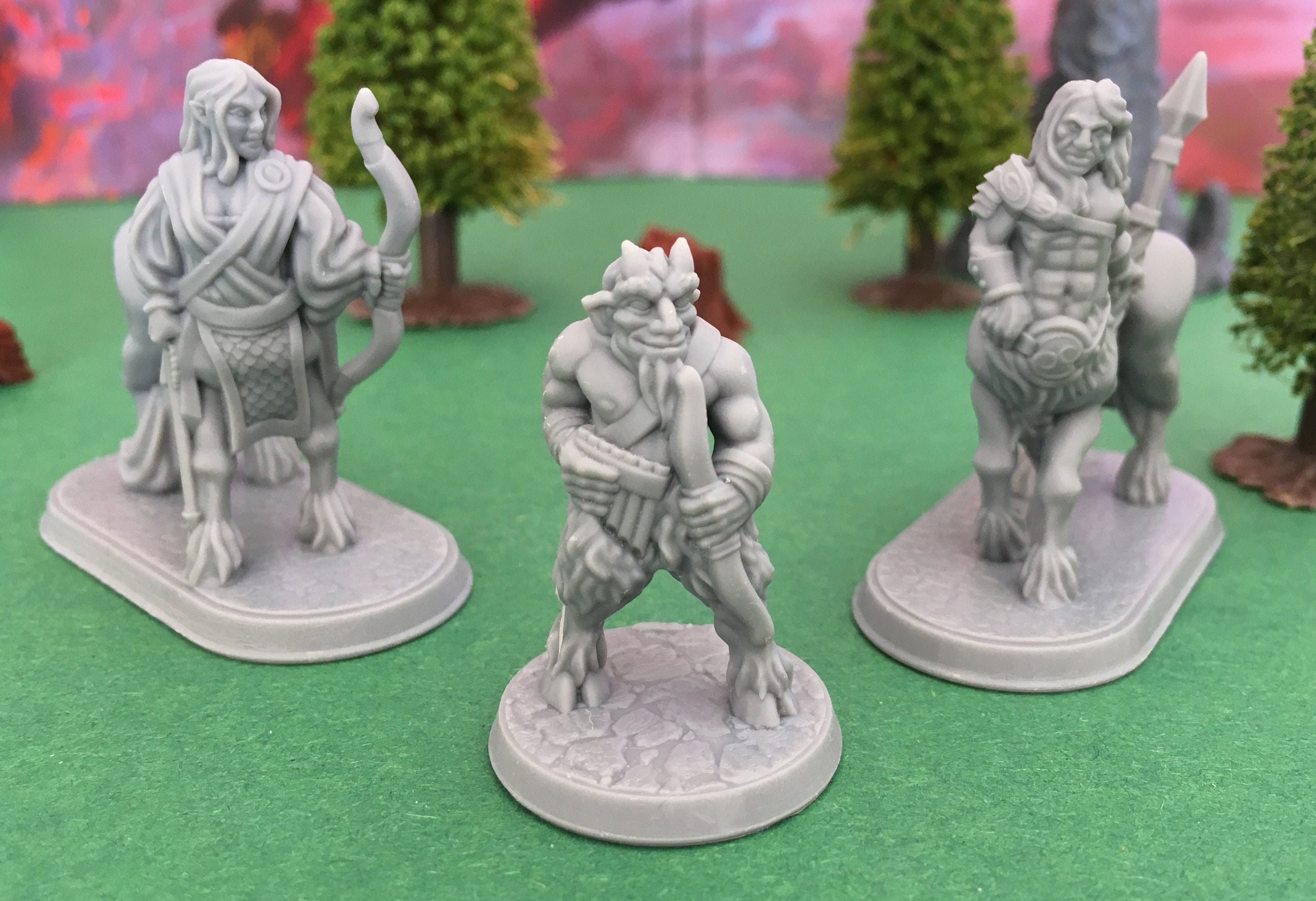 Centaurs and Satyr | 28mm (D&D) | Feywild Creature Miniatures ...