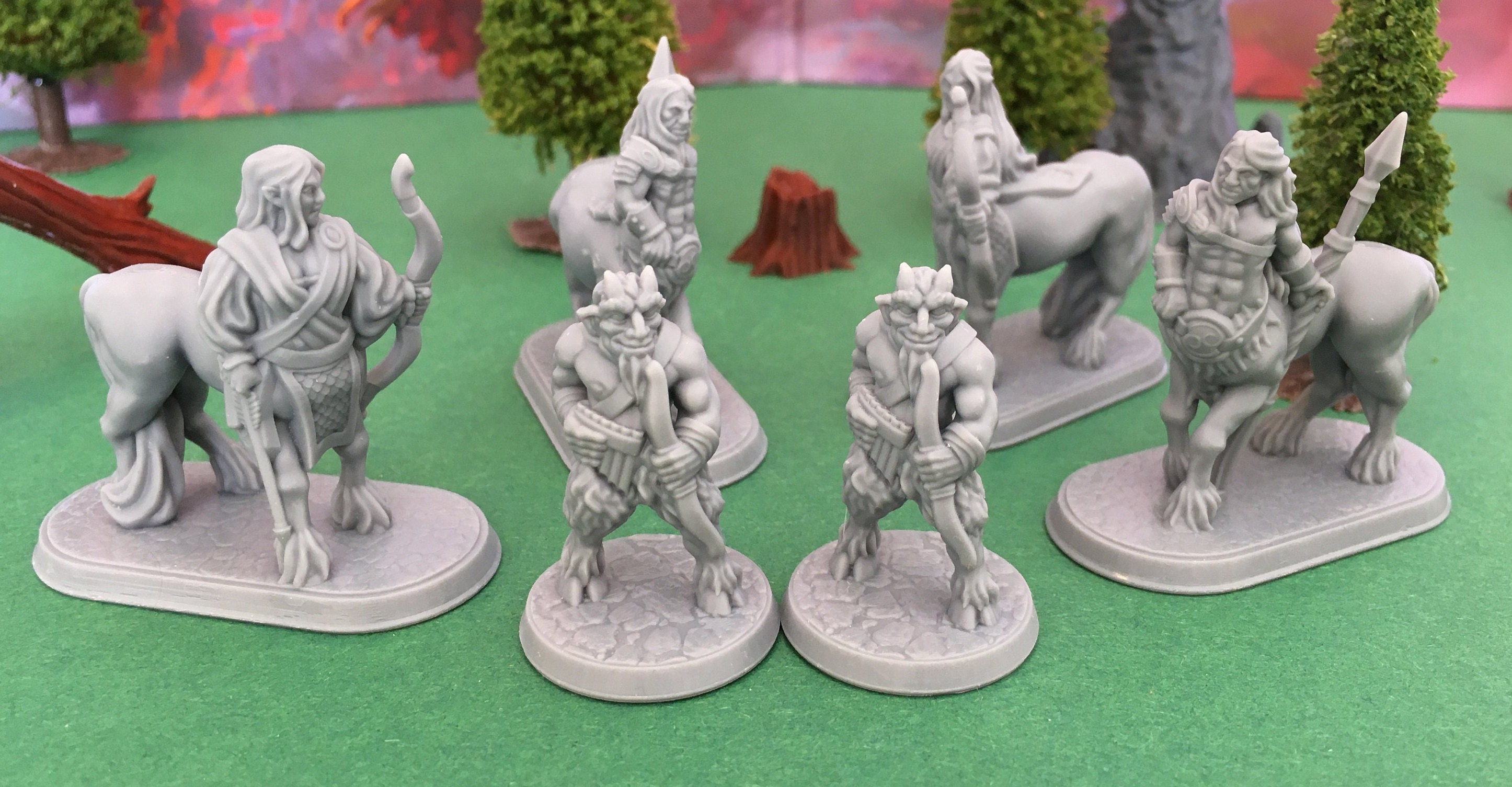 Centaurs and Satyr | 28mm (D&D) | Feywild Creature Miniatures ...