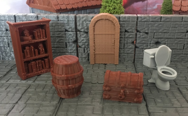 Mimics 28mm D&D Chest Door Bookshelf Barrel and - Etsy