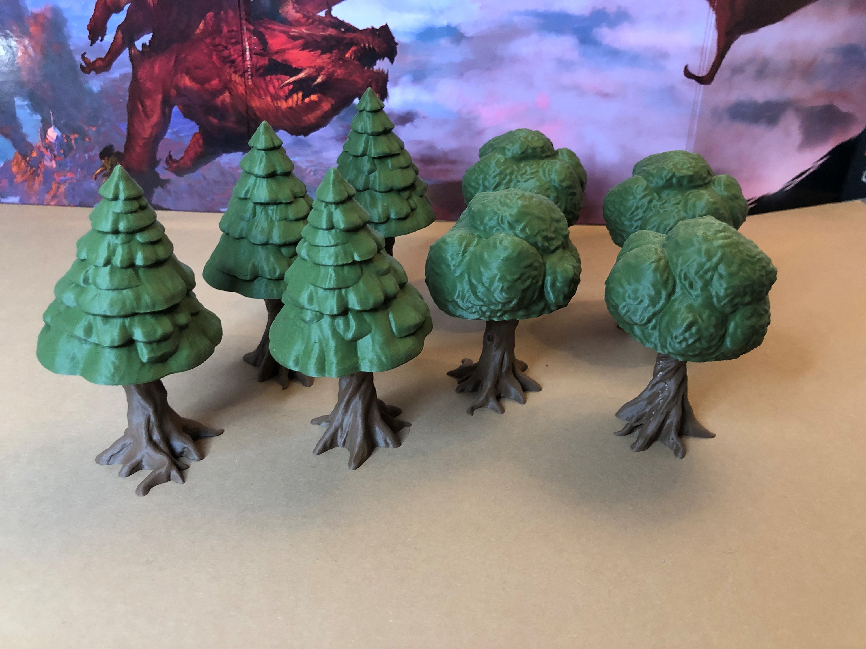 Modular Trees 28mm D&D Trees Trunks and Bush Terrain - Etsy