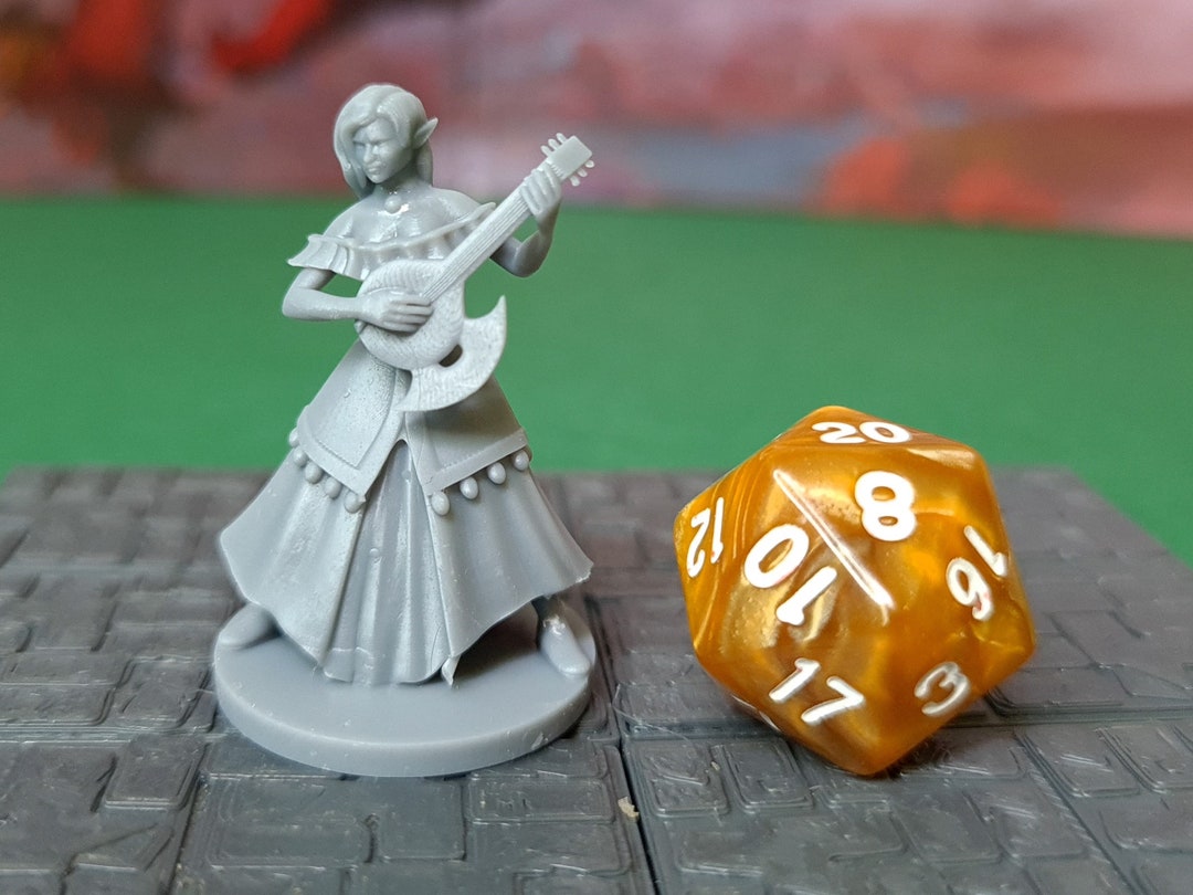 Elf Bard | 28mm (D&D) Elven Bard Miniature | Tabletop RPG - Etsy