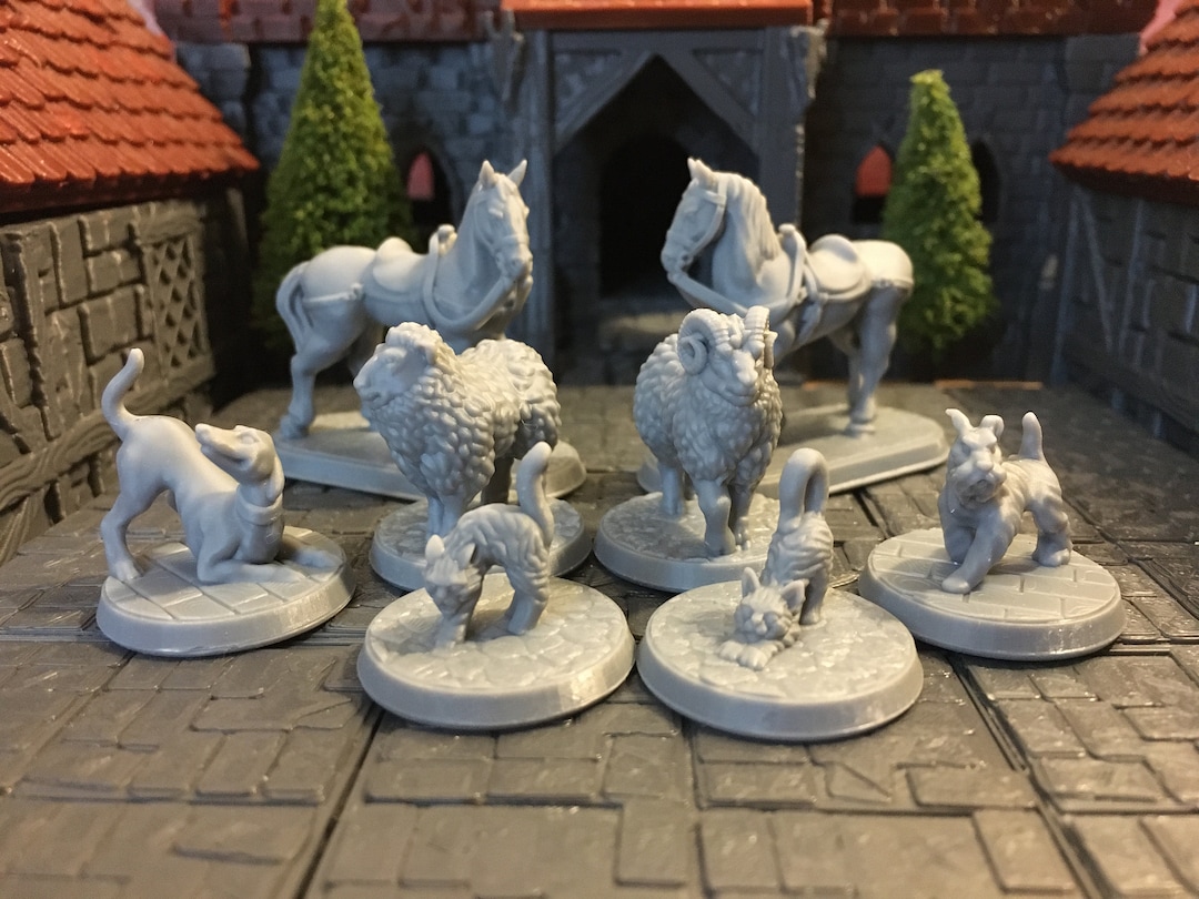 Domesticated Animals | 28mm (D&D) Horses, Cats, Dogs, and Sheep ...