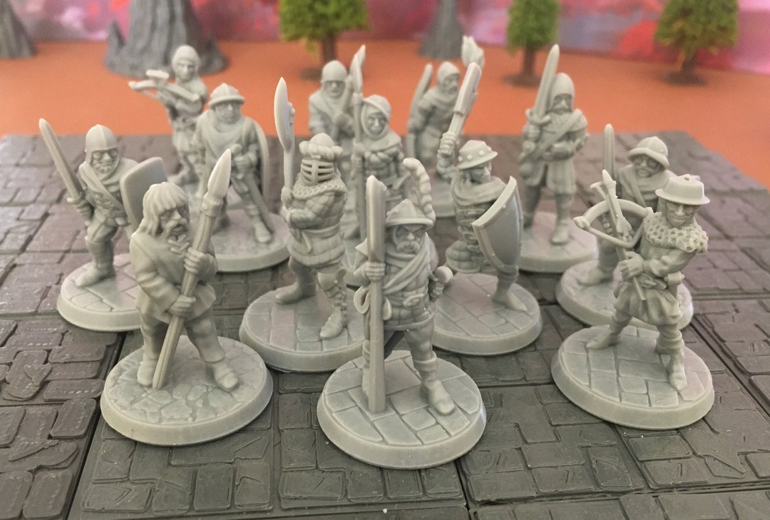 Foot Soldiers | 28mm (D&D) Medieval Army | Tabletop RPG - Etsy
