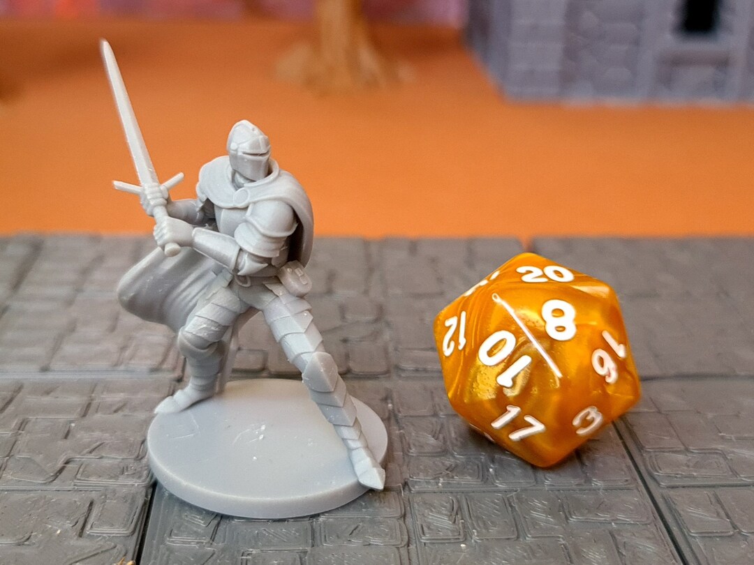 Sword Knight | 28mm (D&D) Heavy Armor Sword Fighter| Tabletop RPG - Etsy