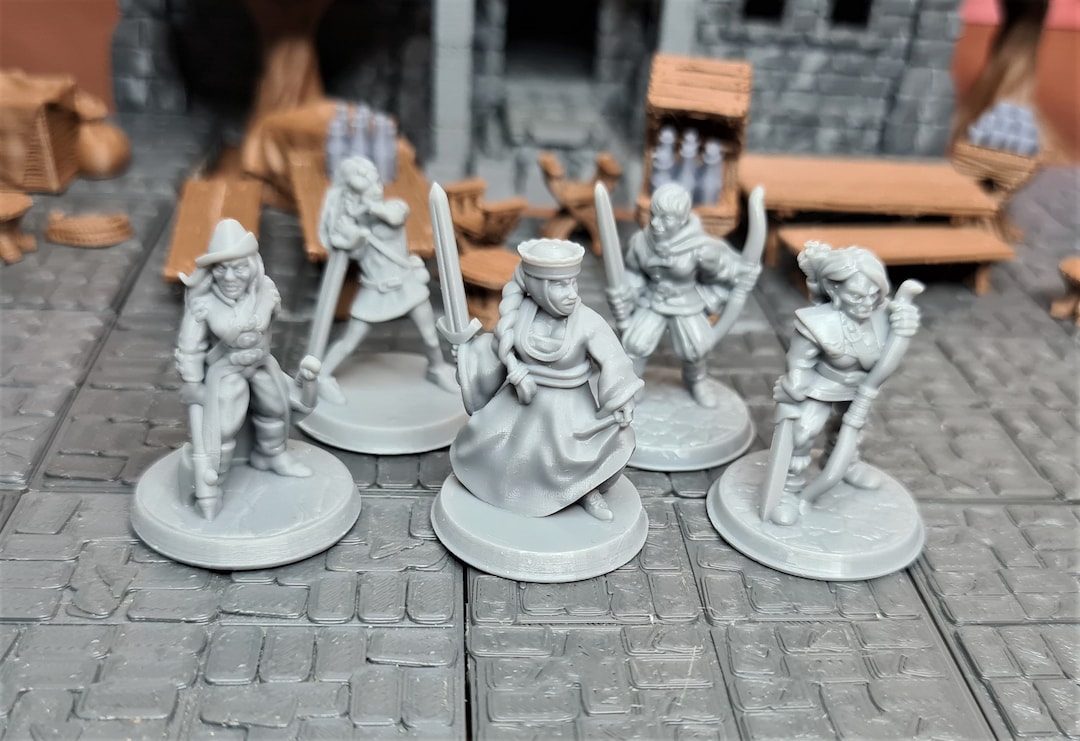 Warrior Women | 28mm (D&D) | Female Fighter PC / NPC Miniatures ...