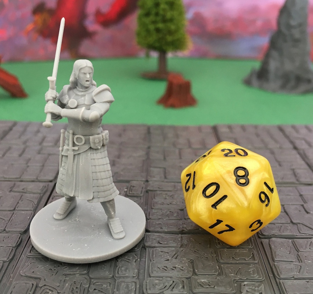 Female Knight | 28mm (D&D) Female Fighter Miniature | Tabletop RPG - Etsy