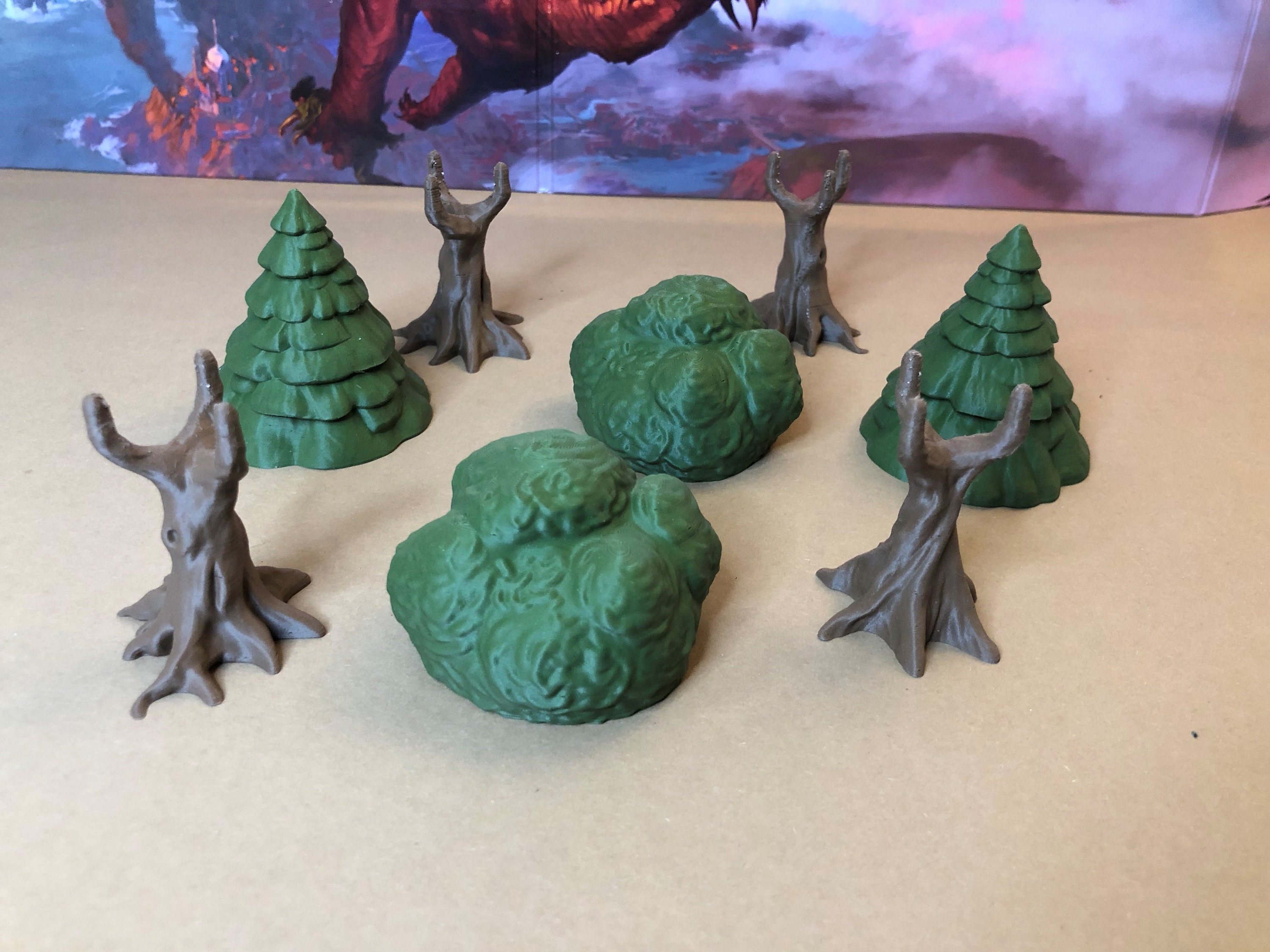 Modular Trees 28mm D&D Trees Trunks and Bush Terrain - Etsy