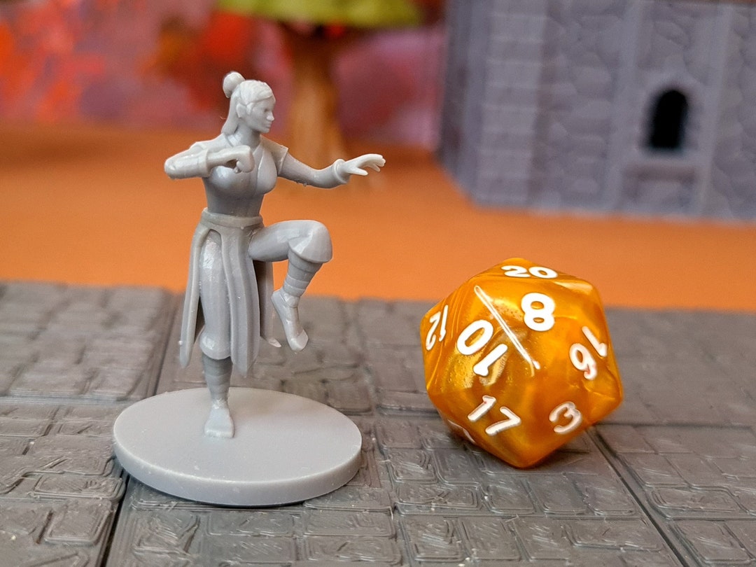 Elven Monk | 28mm (D&D) Female Monk Miniature | Tabletop RPG - Etsy