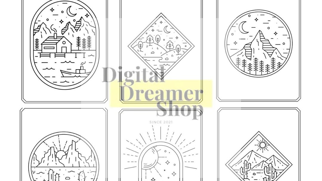27 Boho Coloring Pages (digital PDF Download) - Etsy