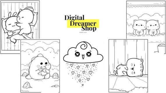 25 Kawaii Cute Creatures Coloring Pages digital PDF Download - Etsy