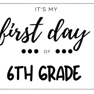 First Day of School Printable Signs, Back to School Signs for 2021 ...