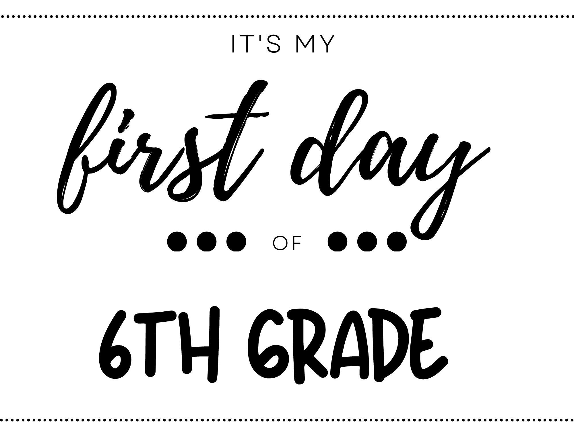 First Day of School Printable Signs, Back to School Signs for 2021 ...