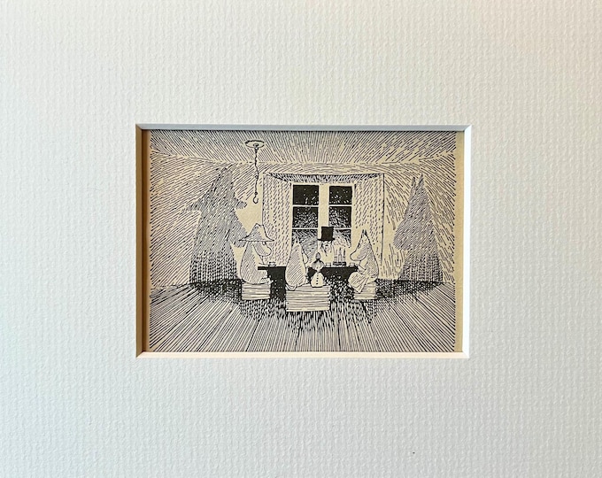Vintage Moomin Tove Jansson Mounted Illustration - Etsy