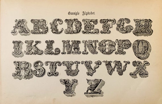 Vintage Typography Alphabet