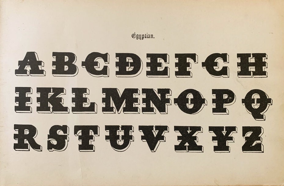 Egyptian Typeface
