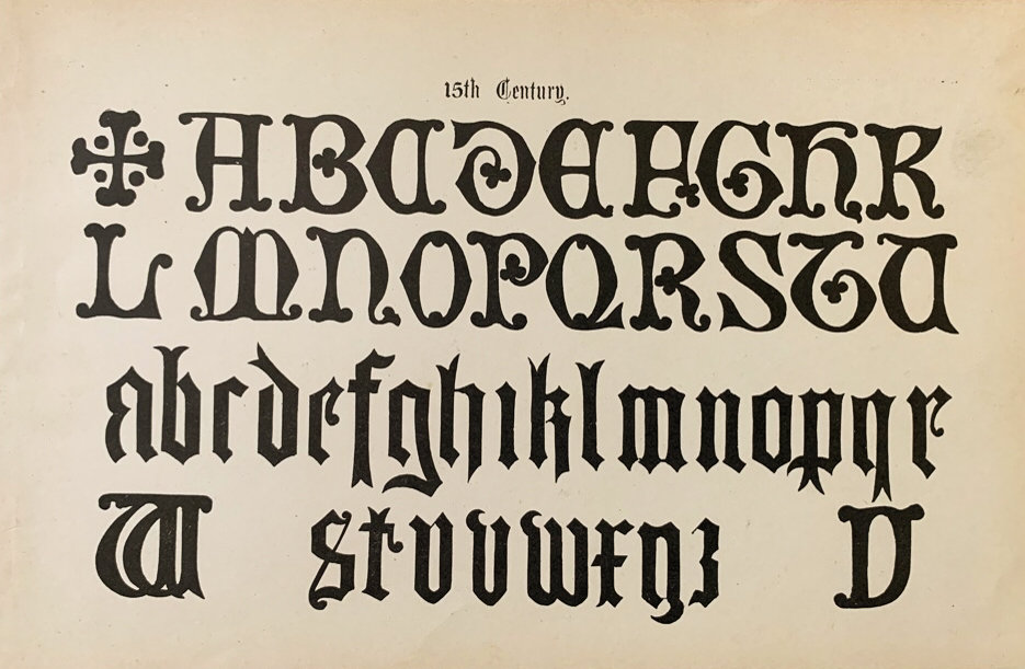 Genuine Vintage Font Print - 15th Century Church Text - Etsy