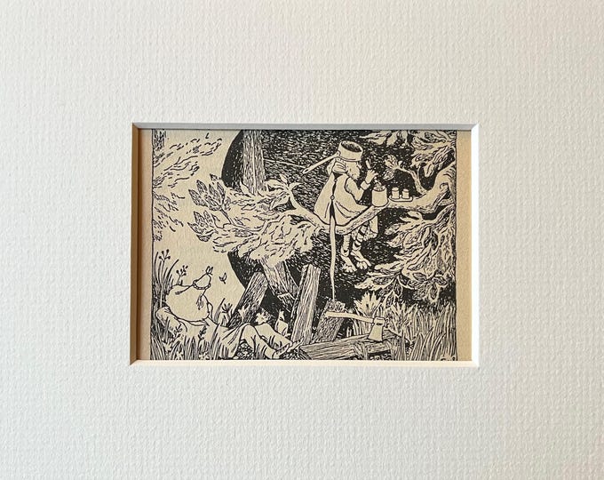 Vintage Moomin Tove Jansson Mounted Illustration - Etsy