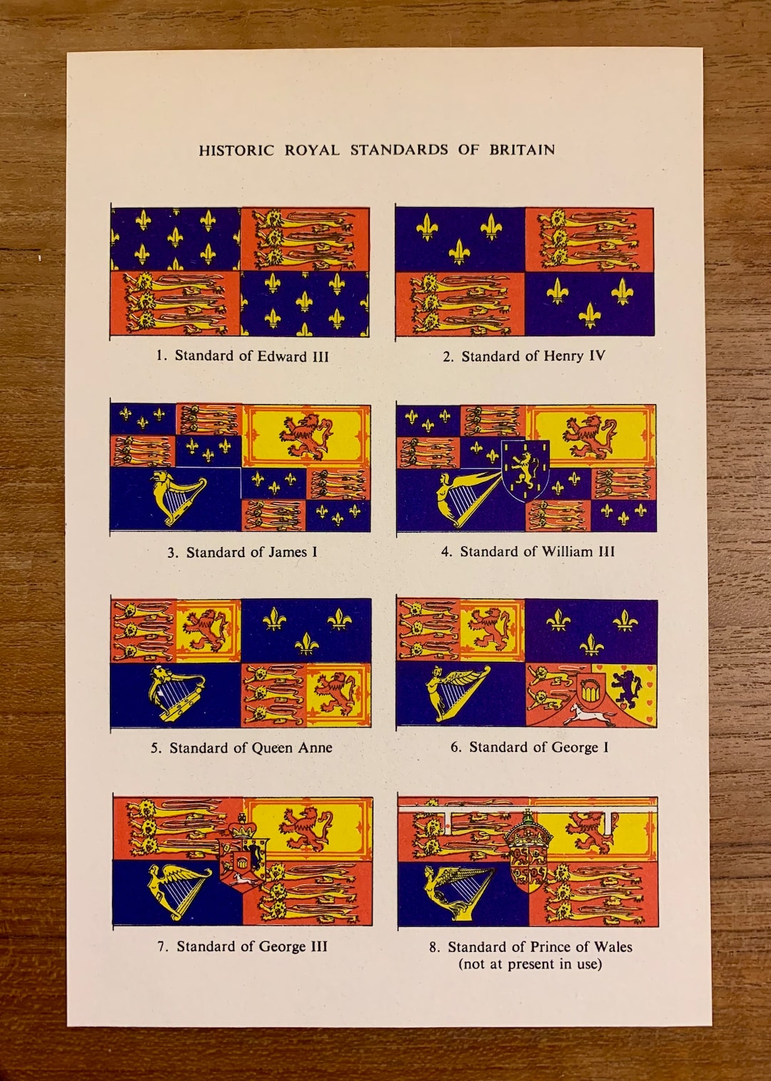 Vintage “historic Royal Standards of Britain” 1965 Original Colour ...