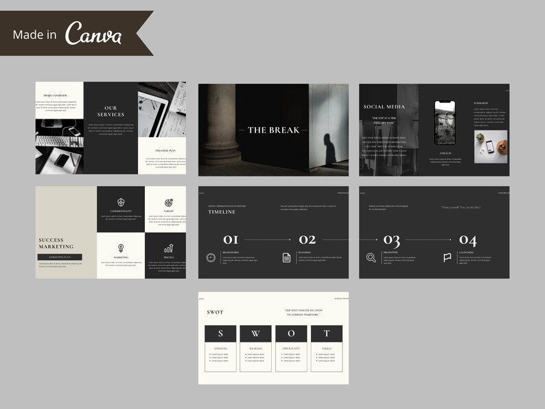 Project Proposal Slide Deck Template Canva Template Client Onboarding ...