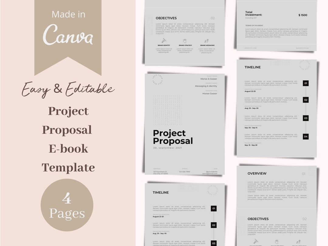 Project Proposal Template Simple, Canva Proposal Template, Services and ...