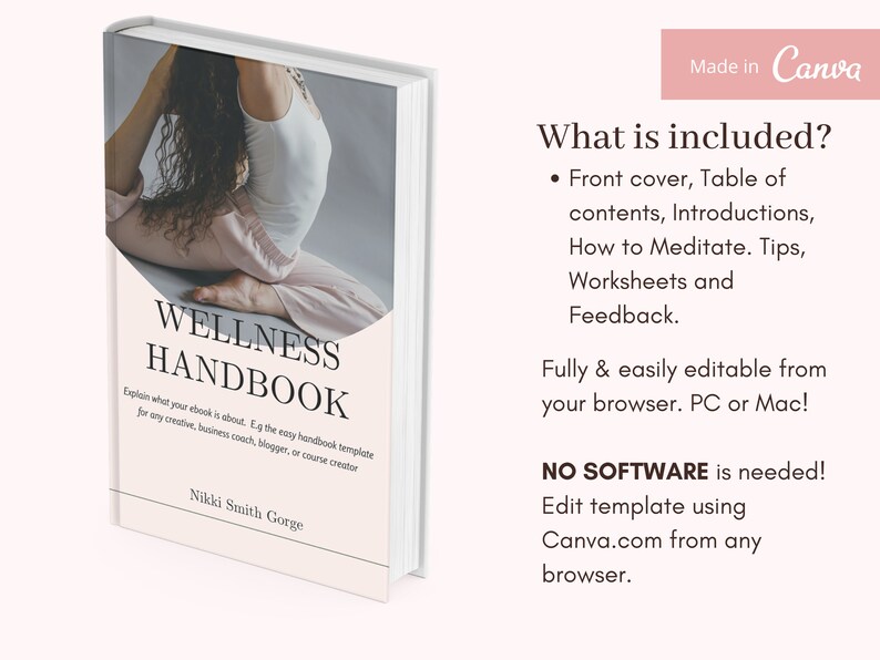 Wellness Workbook & Ebook Canva Template 11 Pages Simple - Etsy