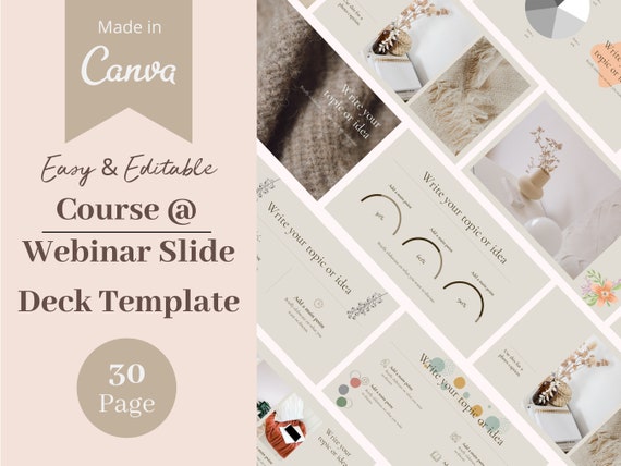 Webinar Template Canva Webinar Slide Deck Canva Webinar | Etsy