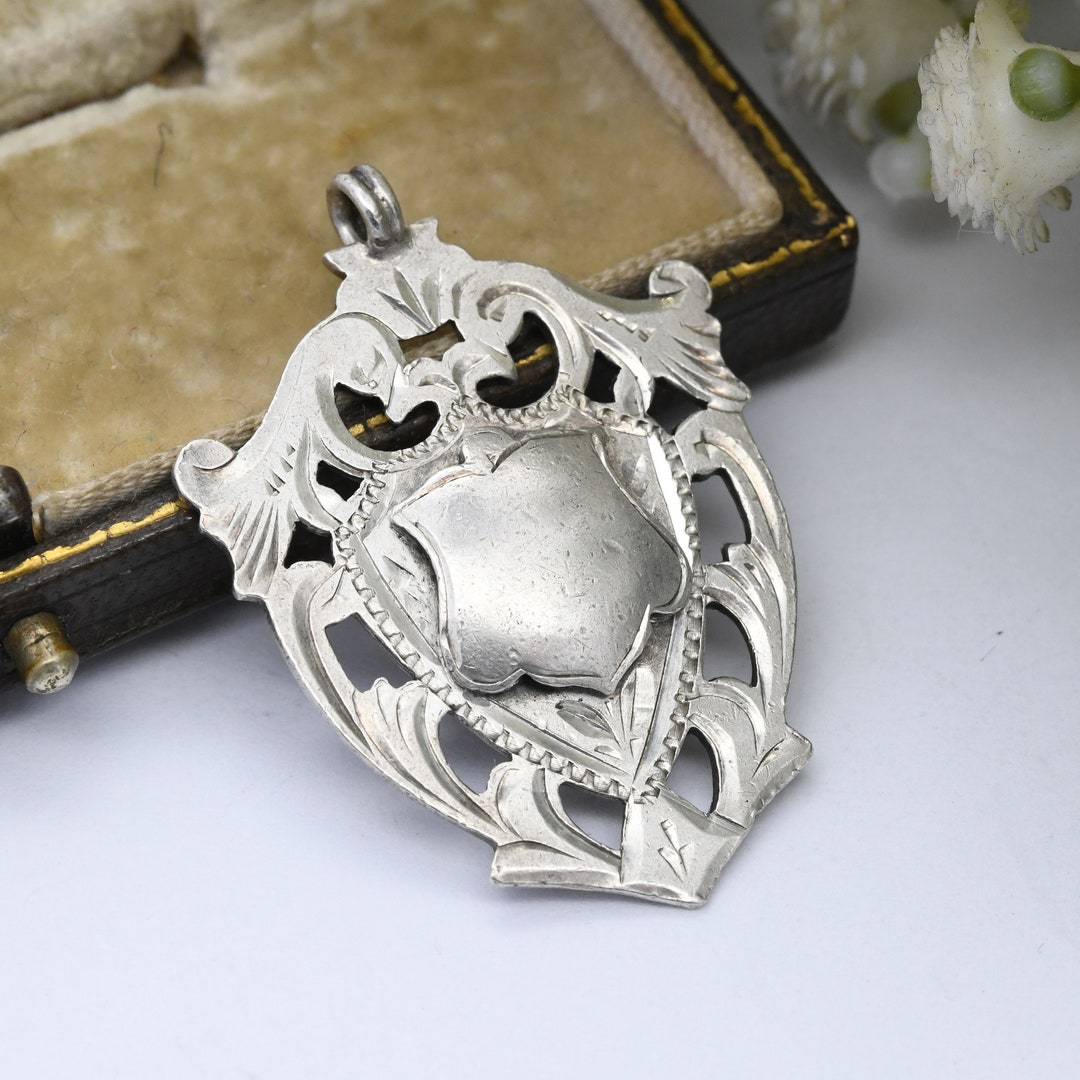 Antique Sterling Silver Watch Fob Pendant 1921 by Herbert Bushell & Son ...