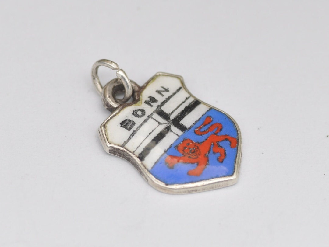 Vintage Silver and Enamel Bonn Souvenir Charm / Pendant - Tourist ...