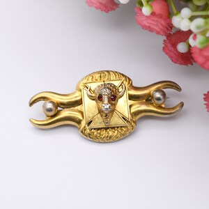 Vintage Sterling Silver Gilt Buffalo Brooch 1965 1966 - Ryhope Lodge ...