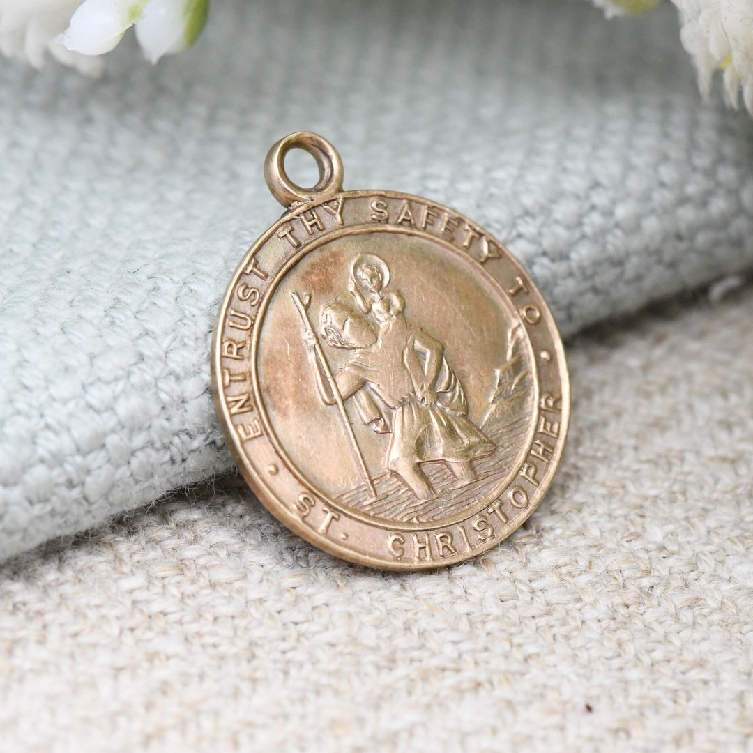 Vintage 9ct Gold Georg Jensen St Christopher Charm Pendant 1958 ...