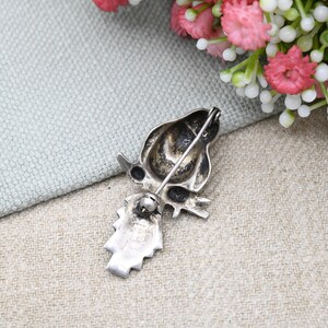 Vintage Silver Enamel Marcasite Bird Brooch - Colourful Painted ...