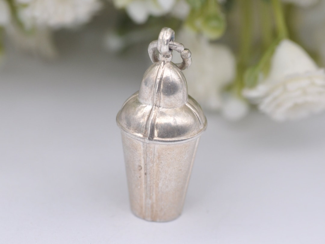 Vintage Silver Cocktail Shaker Charm / Pendant - Drinking / Alcohol ...