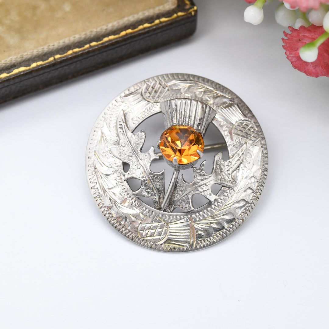 Vintage Ward Brothers Sterling Silver Scottish Thistle Brooch 1957 ...