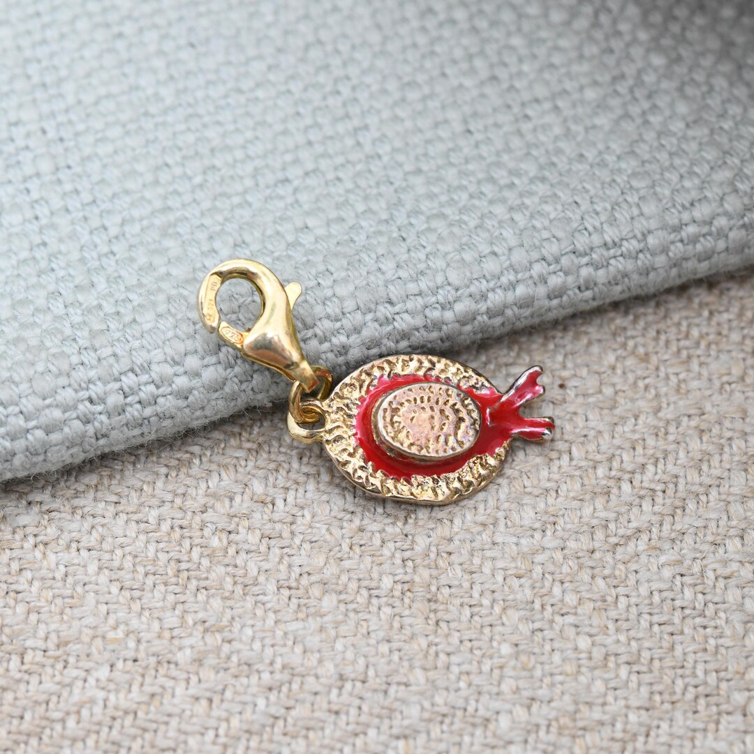 Vintage Sterling Silver Straw Hat Charm With Red Enamel Ribbon Lobster ...
