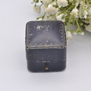 Vintage Blue Leather Ring Box - E Nidd & Son Grimsby Jewellers | Silk ...