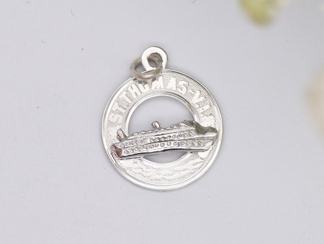 Vintage Sterling Silver Saint Thomas Charm / Pendant - St Thomas ...