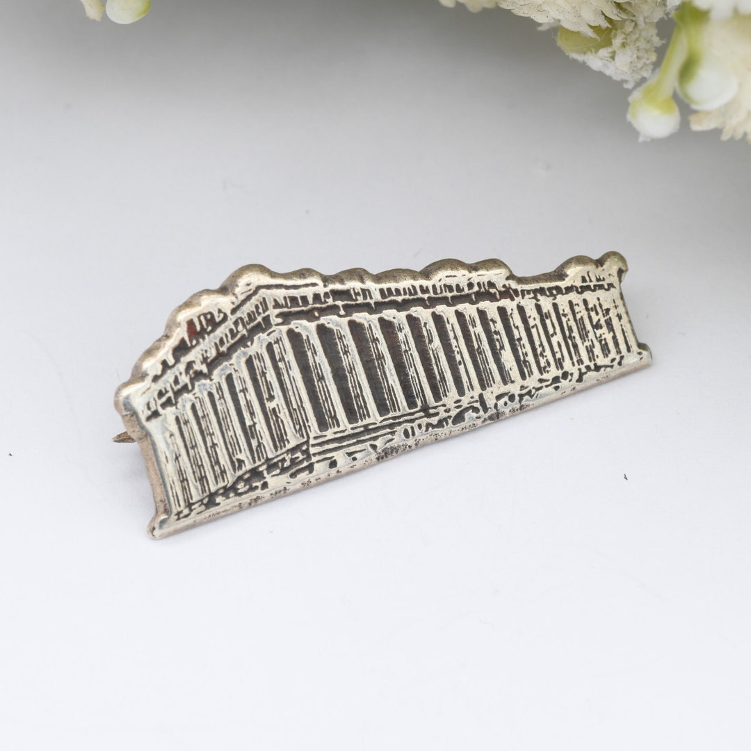 Vintage Sterling Silver Parthenon Brooch - Ancient Greek Souvenir ...