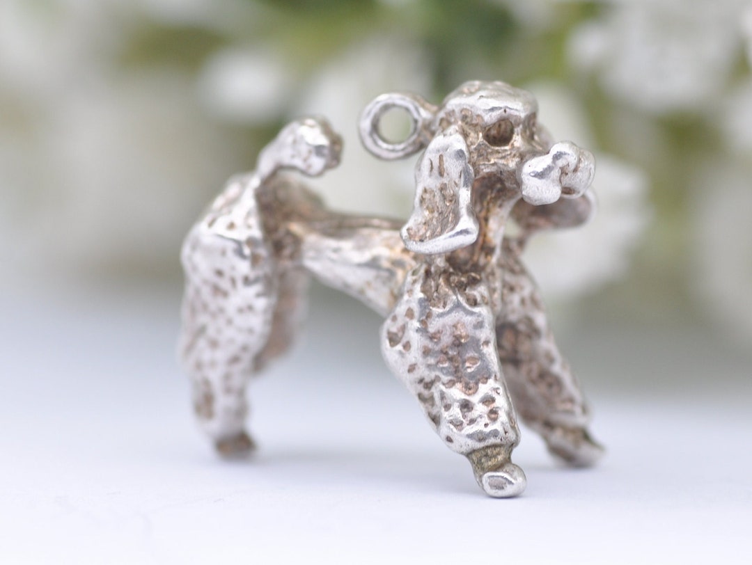 Vintage Sterling Silver Poodle Charm / Pendant Pet / Dog / Charm ...
