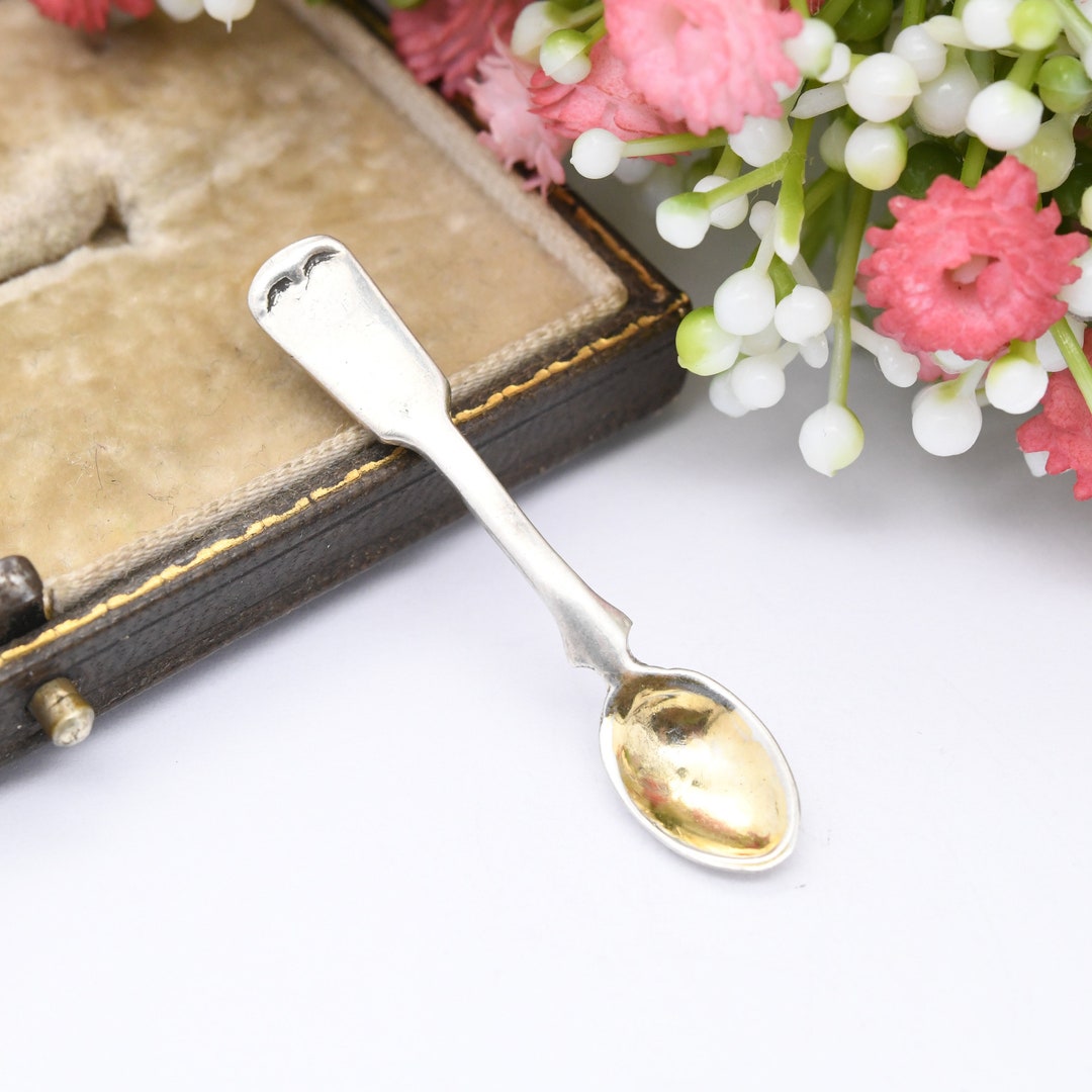 Vintage Sterling Silver Miniature Spoon Pendant 1980 - Unusual Necklace ...
