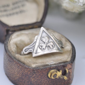 Ottar Hval Norway Silver Ring Vintage 830 Silver Clover Ring / 830S ...