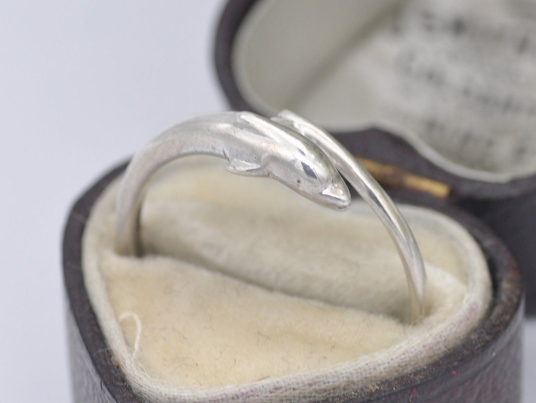 Sterling Silver Dolphin Ring - Animal / Sea / Nature / Hippie / Boho ...