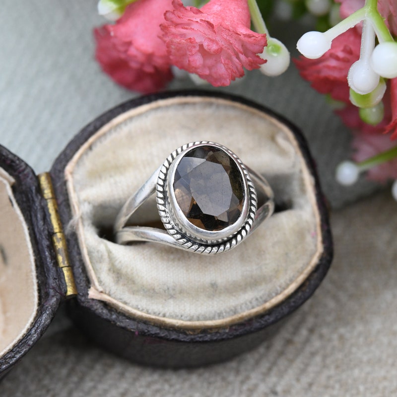 Smoky Quartz Ring - Etsy