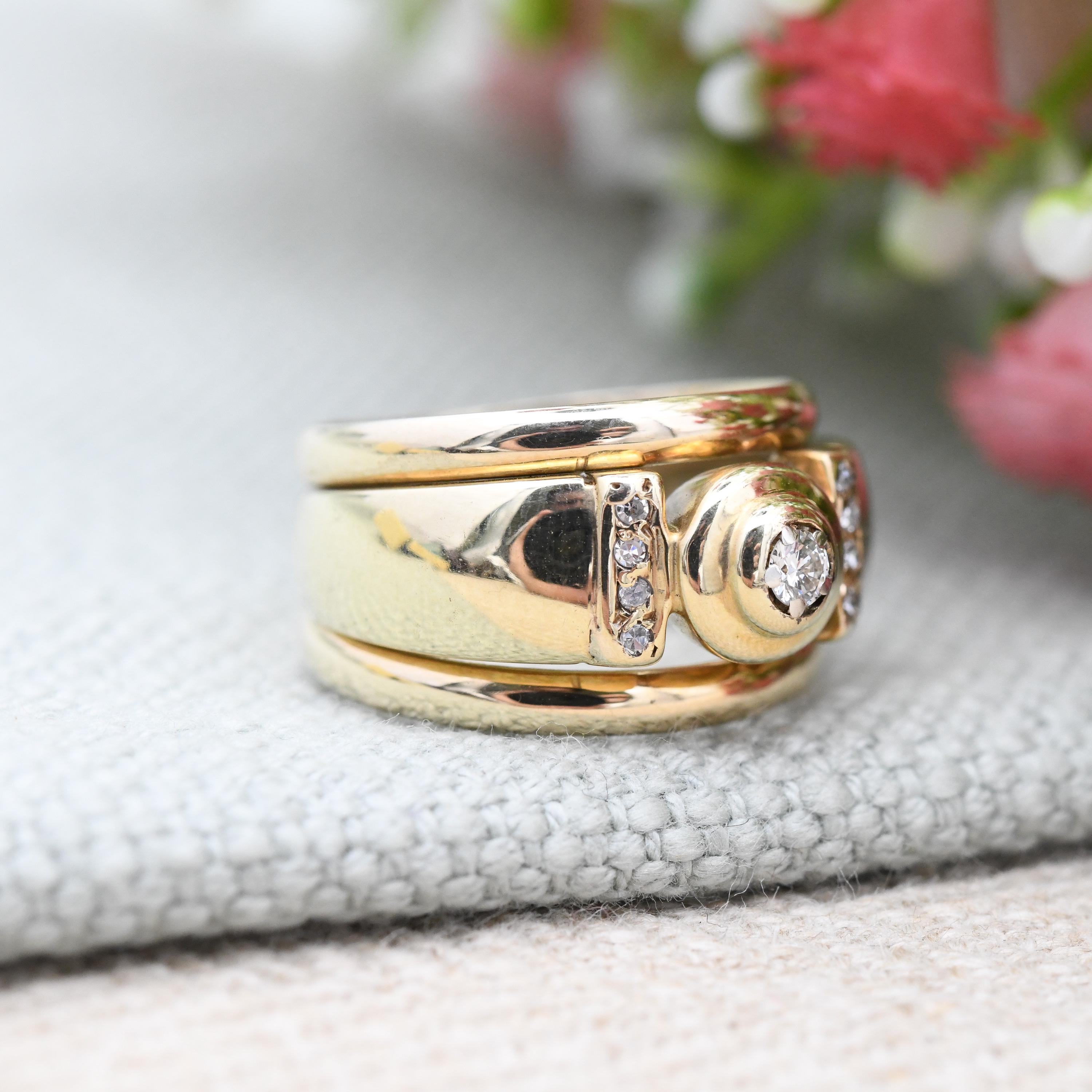 Chunky diamond ring Etsy