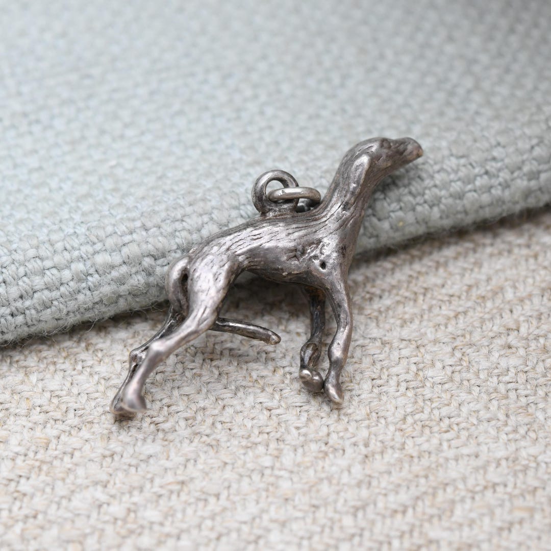 Vintage Sterling Silver Whippet Greyhound Charm Pendant - Dog Charm ...