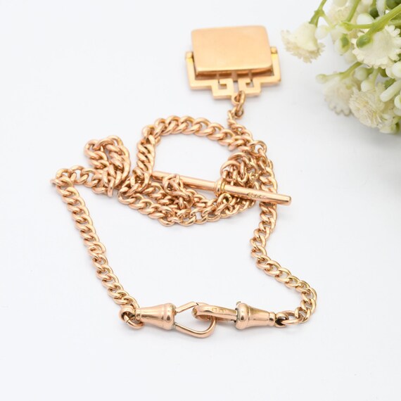 Antique 9ct Gold Necklace Double Albert Watch Chain w… - Gem